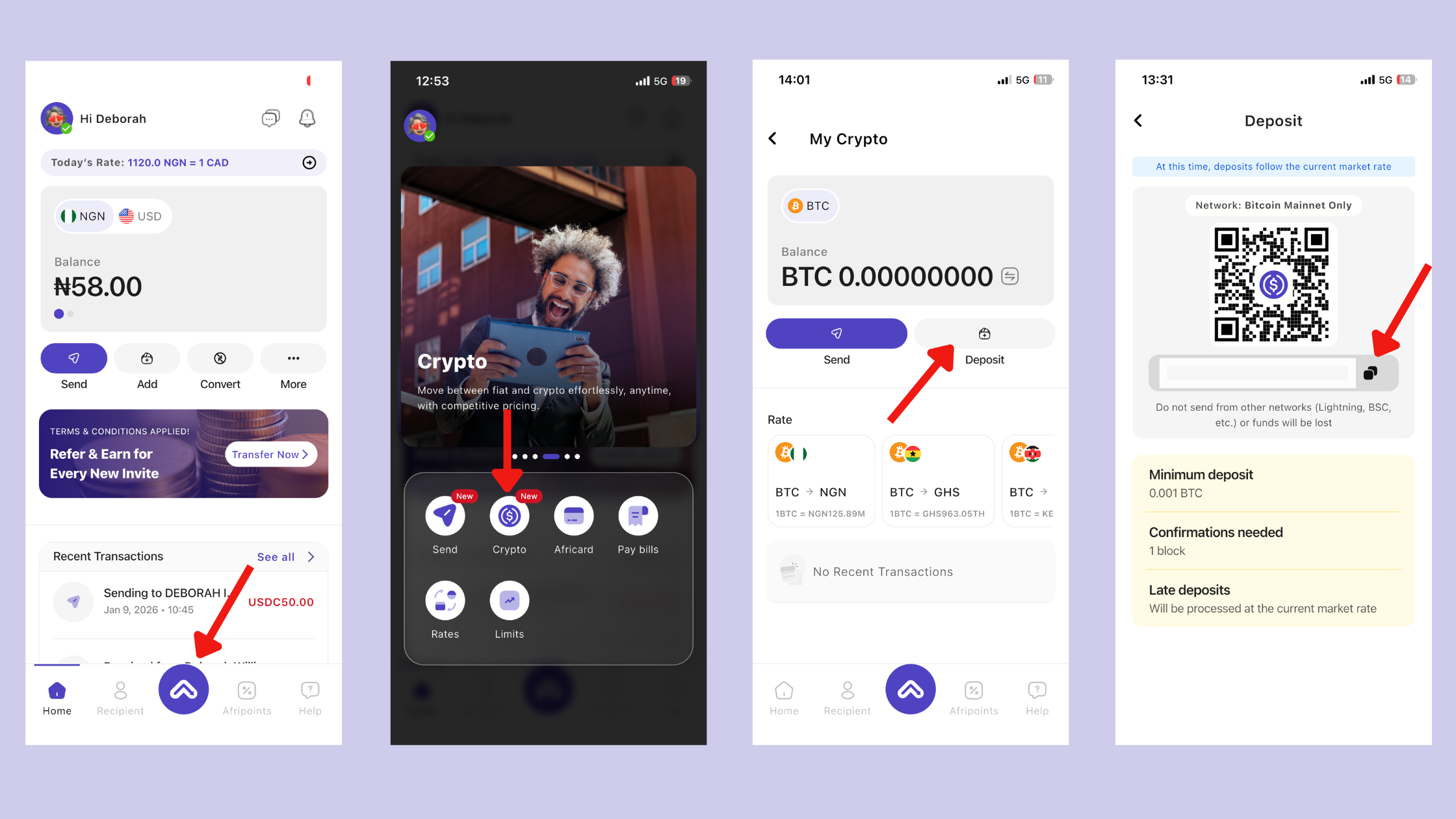 How to Fund your BTC Wallet – Africhange